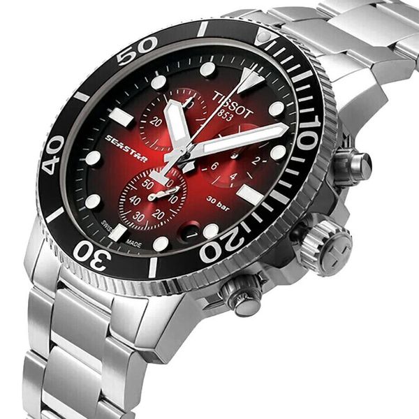Tissot Seastar 1000 Gradient Chronograph Red Dial Men's Watch T120.417 ...