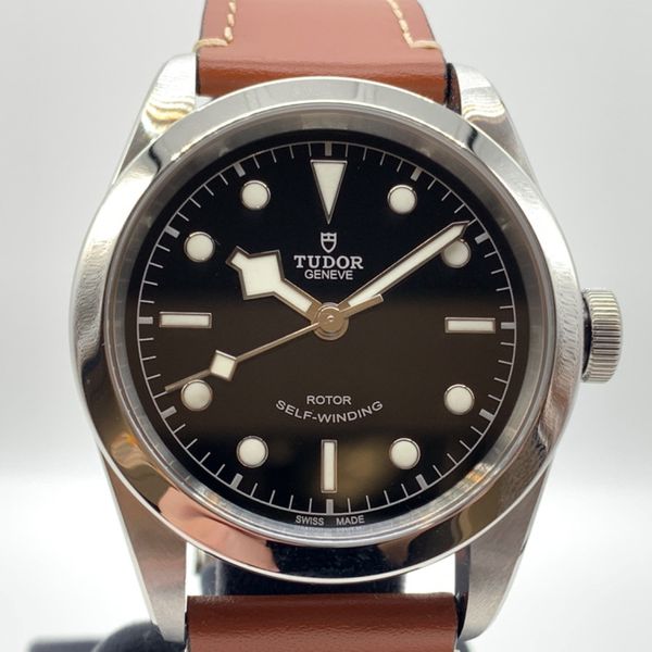 [Used] [Normal] Tudor Black Bay Leather Strap Black 79540 Stainless ...