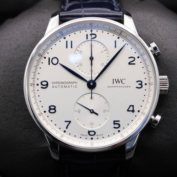 FSOT: IWC Portugieser Chronograph - IW371605 - White - Stainless Steel ...