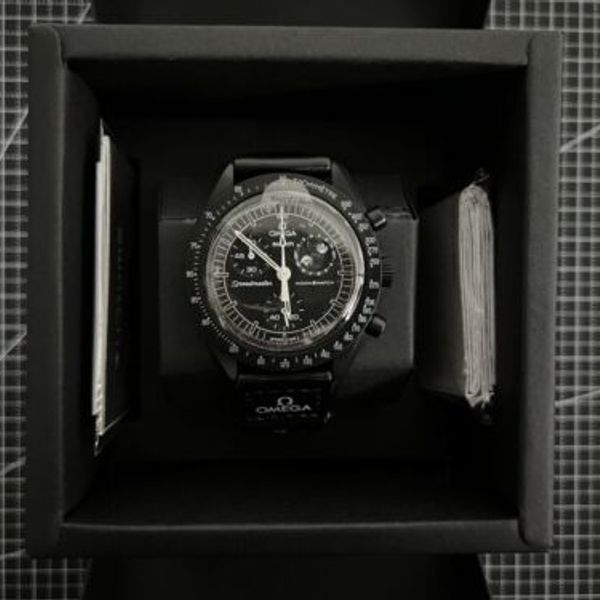 Swatch Moonswatch Mission To The Moonphase - Full Moon ( Black ...