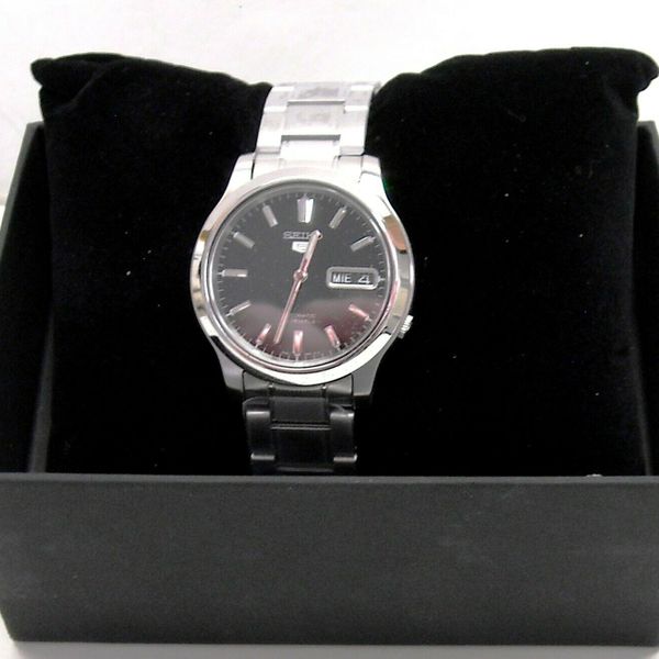 Seiko Men's SNK795 Seiko 5 Automatic Stainless Steel Watch with Black ...