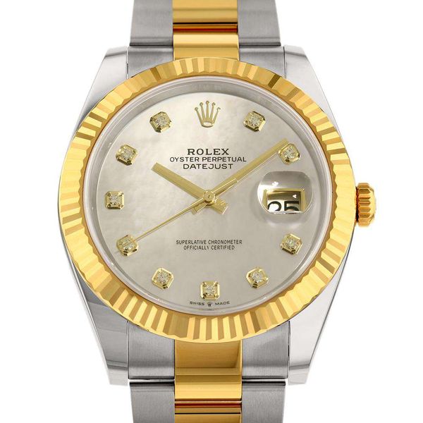 Rolex Datejust 41 10PD diamond 126333NG white shell dial [pre-owned ...