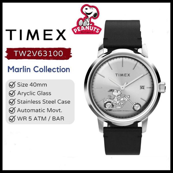 New Timex Marlin Special Edition Snoopy Peanuts Easy Rider Automatic ...