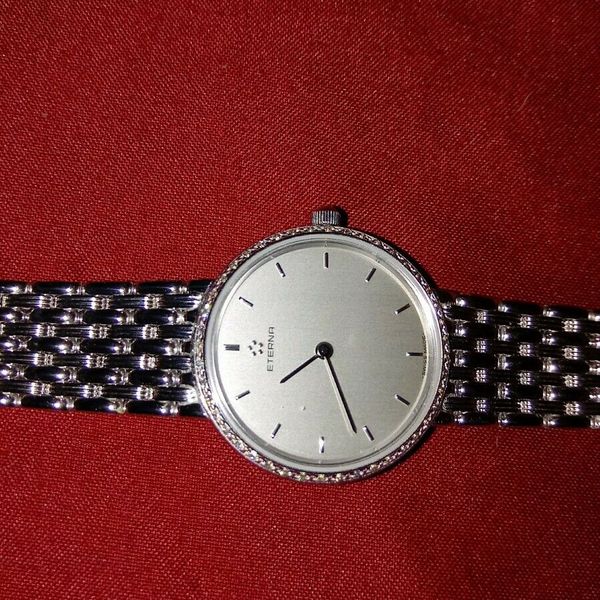 Eterna Athena Swiss-made Luxury Women's Watch 18K Band White Gold ...