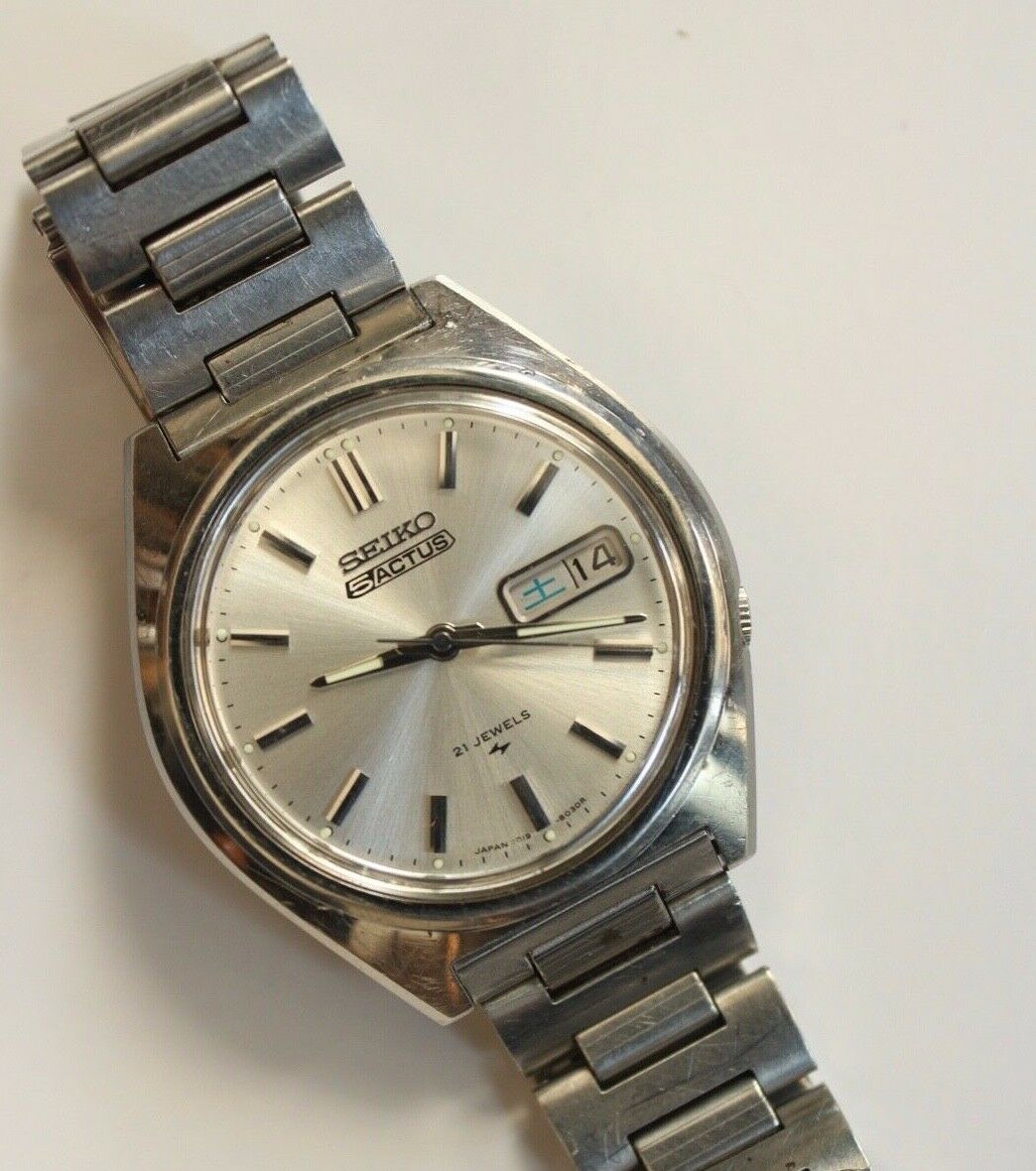 Vintage Mens watch Seiko 5 Actus 7019 - 8010 Original Bracelet Kanji Date | WatchCharts Marketplace