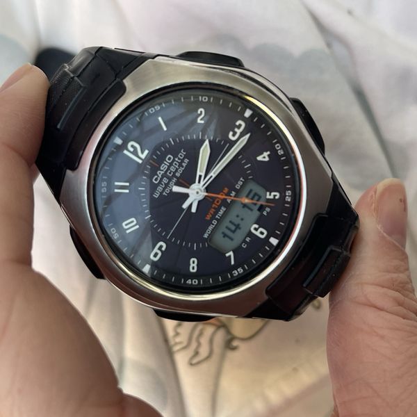 Casio Wave Ceptor Tough Solar Analogue Digital Mens Quartz Watch 3353 ...