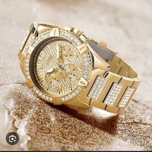 Brand New Authentic GUESS W0799G2 Frontier Gold Plated Crystal Bracelet ...