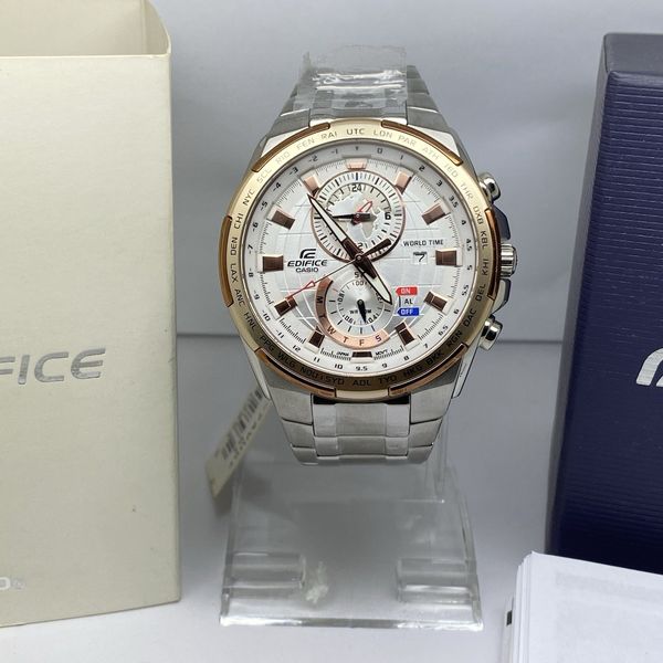 Casio Edifice EFR-550D-7AVUDF Men's Rose Gold Stainless Steel Bracelet ...