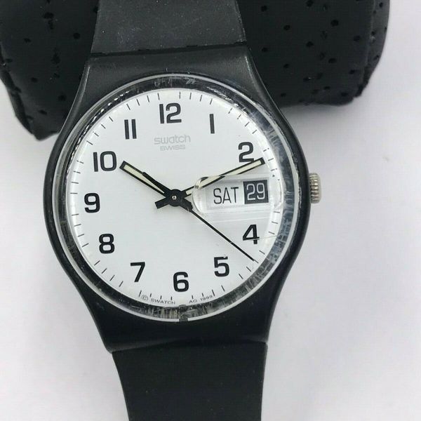 Swatch Watch Once Again GB743 Day/Date 34mm #941 1999 Quartz Runs ...