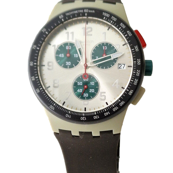 orologio SWATCH Chono OBSIDIAN INK SUST402 cronografo con data, sfere ...