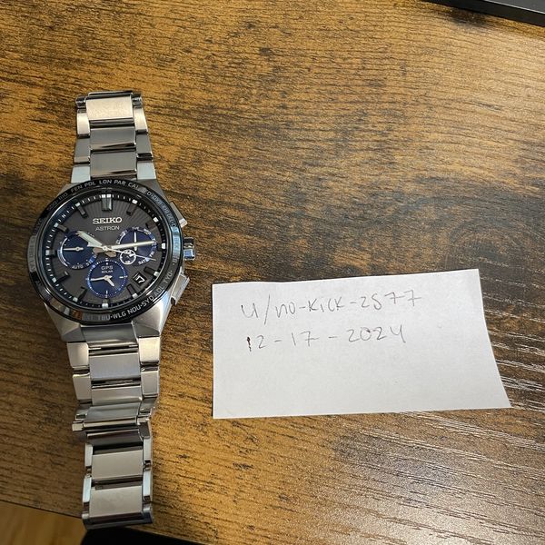 [WTS] Seiko Astron Silver/Blue GPS Solar Titanium Zaratsu Micro Adjust ...