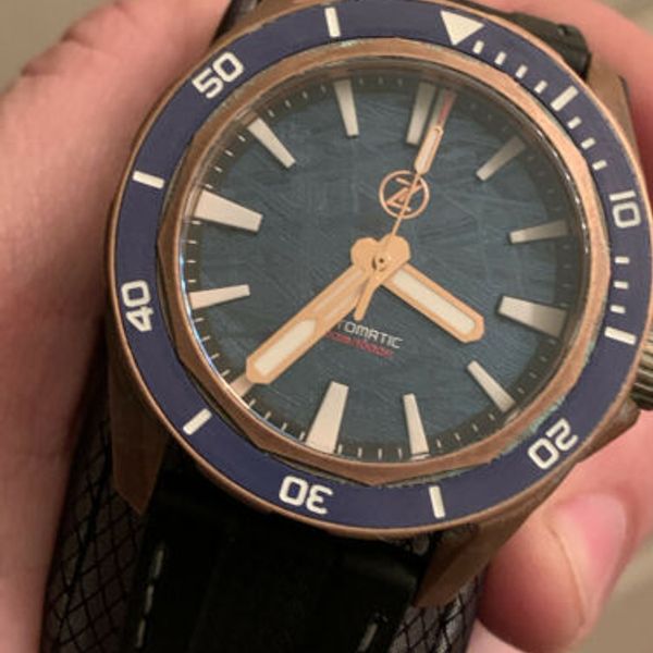 Zelos Swordfish Diver Blue Meteorite Bronze Watch - SOLD out ...