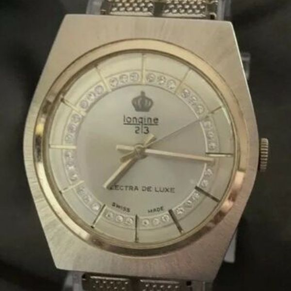 Vintage LONGINES Electra DeLuxe 23 Jeweled Mens Watch All Gold Running ...