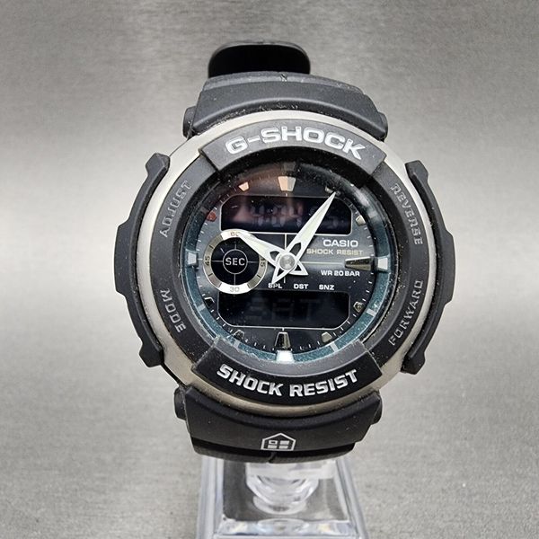 Casio G-Shock G-300 Watch Men 45mm Gray Dial Black Tone Analog Digital ...