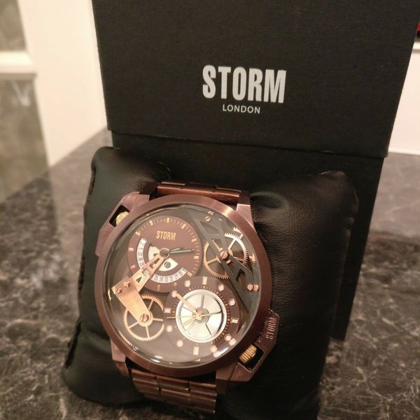 STORM London DualON Brown Men's Watch 47135-br Analogue More Time Zones ...