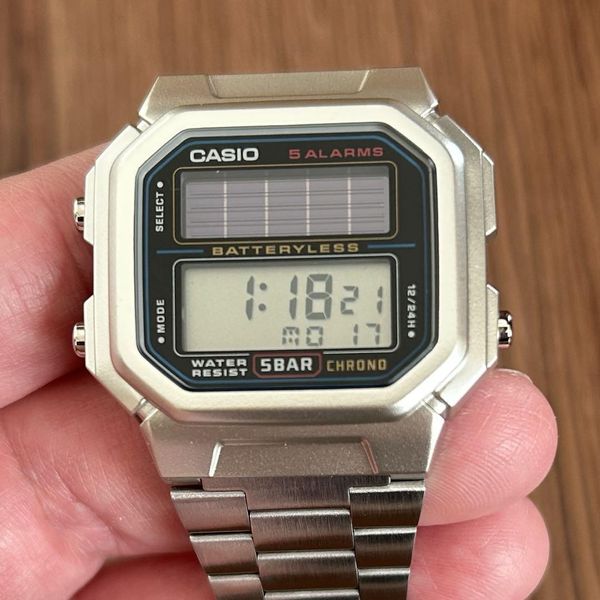 Casio AL-190WD Solar Watch 5ATM Water Resistant Battery-Free Used ...