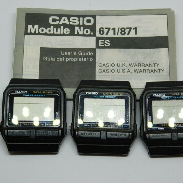 3 Vintage Casio DB-31 871, DB-30 671 Quartz Digital Watch For Parts or ...