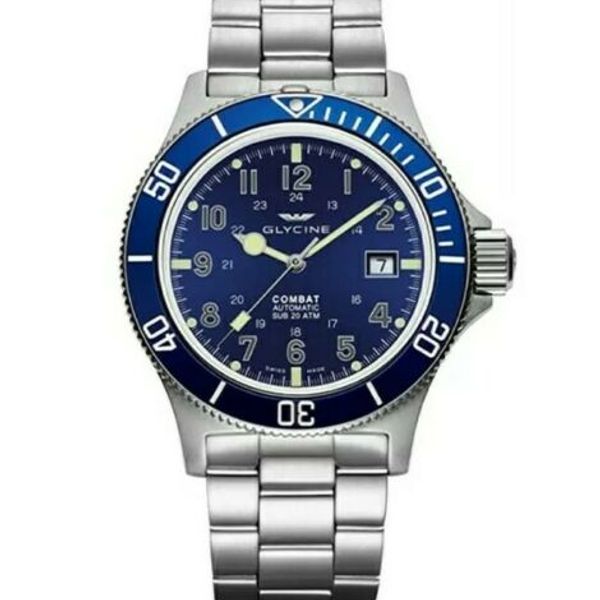 Invicta swiss made Glycine GL0077 STEEL 316 L Silver Automatic Watch ...