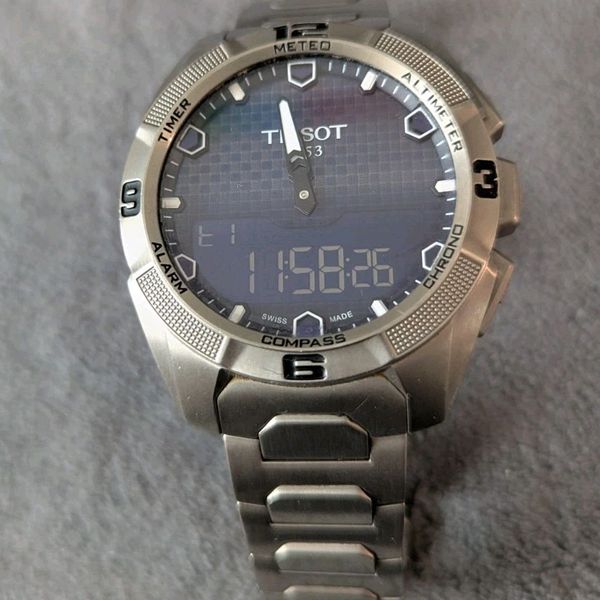Tissot T-Touch Solar Blue Men's Watch Titanium - T091420A - Box ...