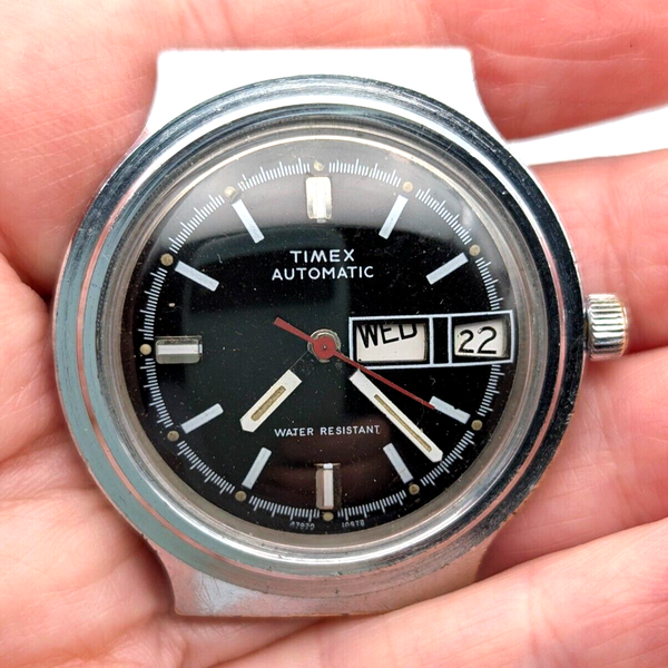 1978 TIMEX 47970 10978 Automatic Calendar 37mm Watch Movement TICKS ...