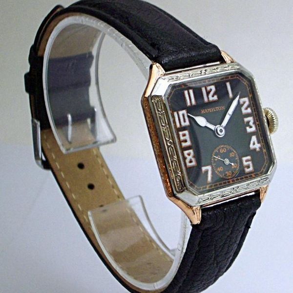 Vintage Hamilton Art Deco Watch - 1927 Hamilton Square B - requires ...