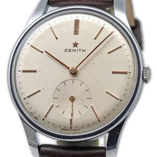 Zenith Cal. 40 steel 36mm diameter vintage manually wound wristwatch ...