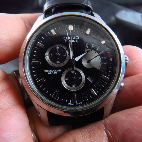 BEM-501 Casio Beside Chronograph Daydate 50M Quartz Men Watch ...