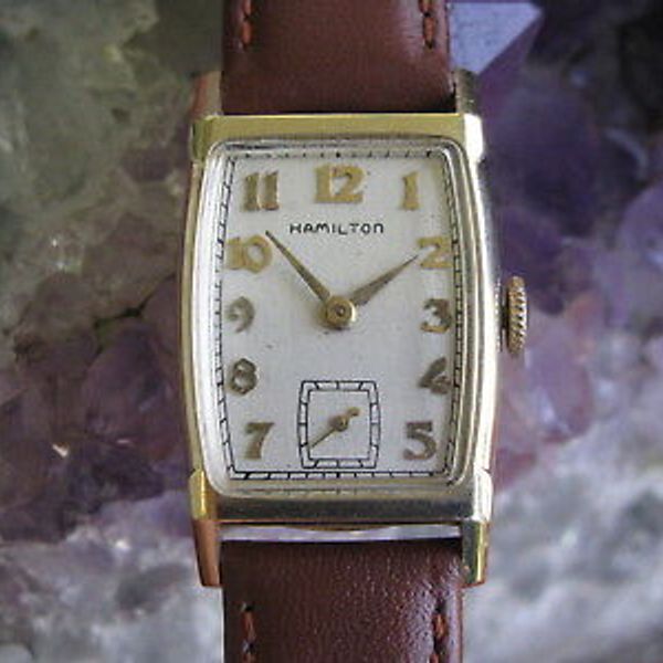 Hamilton DONALD Vintage 14K Gold Deco Wrist Watch | WatchCharts