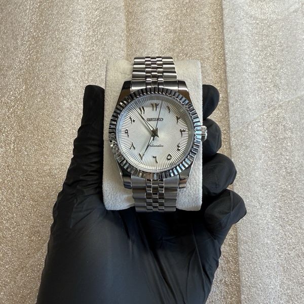 Seiko Mod Datejust Style NH35 Arabic Dial With Jubilee Bracelet ...