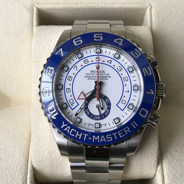 FSOT: Rolex Yachtmaster II 116680 SS YM2 Reduced | WatchCharts Marketplace