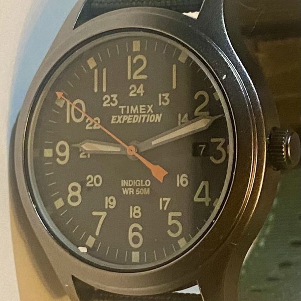 timex expedition indiglo wr 50m Watch Runs Red Second Hand | WatchCharts Marketplace