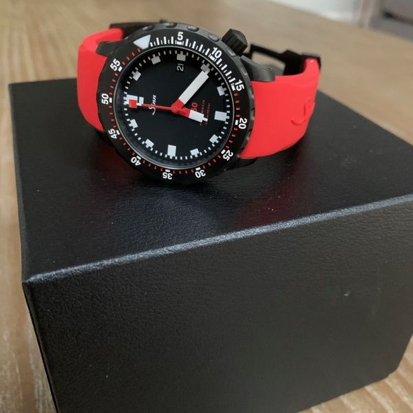 FS Sinn U50 S on red strap - LNIB - $2600 | WatchCharts Marketplace