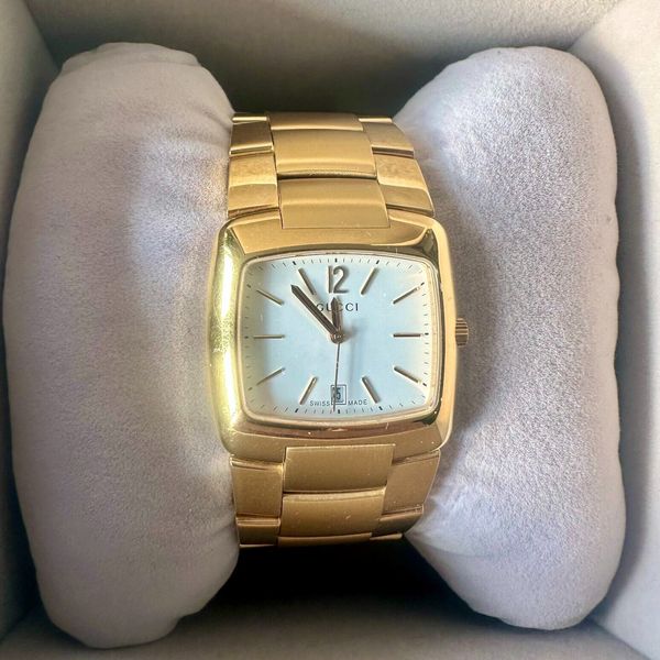 GUCCI - 8500M - GENTS GOLD PLATED WRISTWATCH - BOX & PAPERS - SUPERB ...