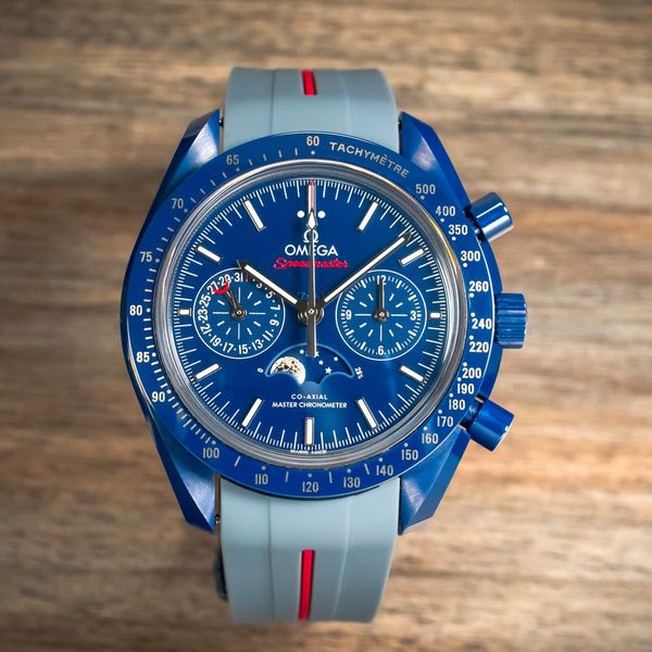 Omega Speedmaster Blue Side of the Moon 2 STRAPS – BOX & PAPERS – 304 ...
