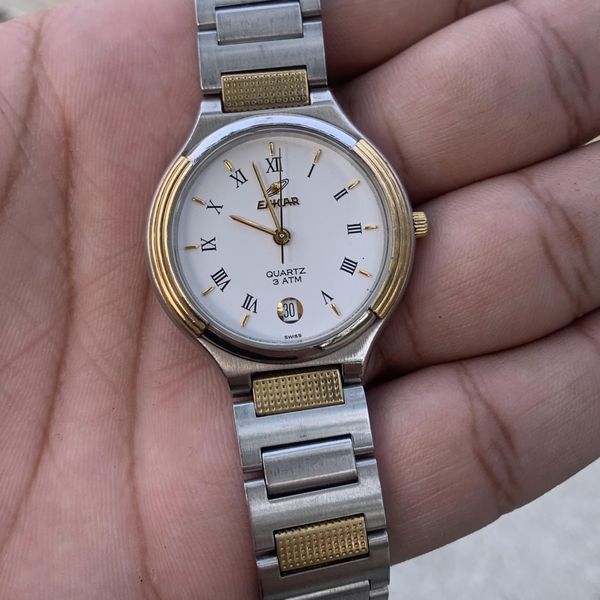 [WTS] Enicar Swiss Quartz 955.385 stainless steel Two tone Roman ...