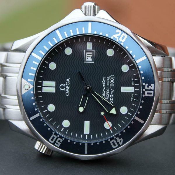 Omega Seamaster Pro 300M 2541.80 Full Size 41mm Blue Dial Bond Quartz ...