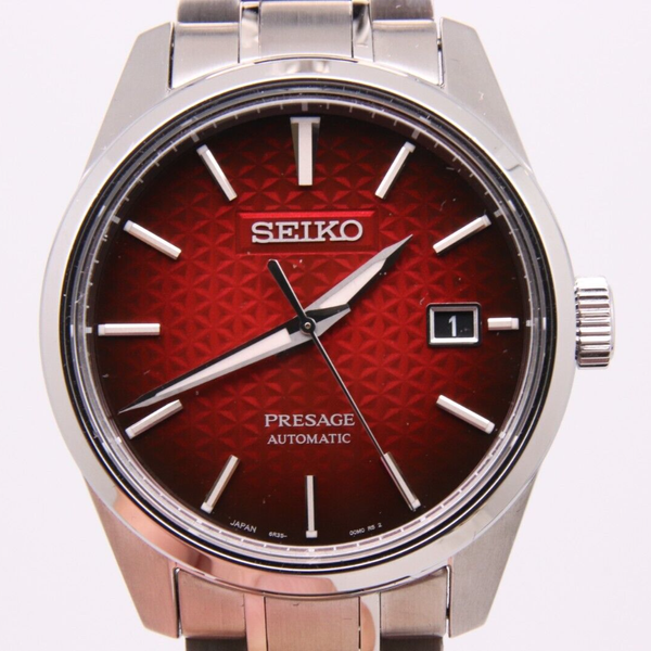 Seiko Presage SPB227J1 Red Sharp Edged Automatic Sports Watch W/Box ...