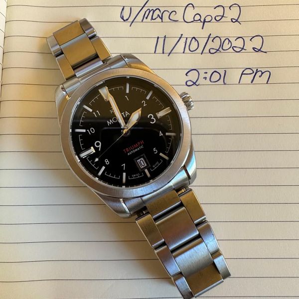 [WTS] Monta Triumph black dial w V2 bracelet - price reduced | WatchCharts