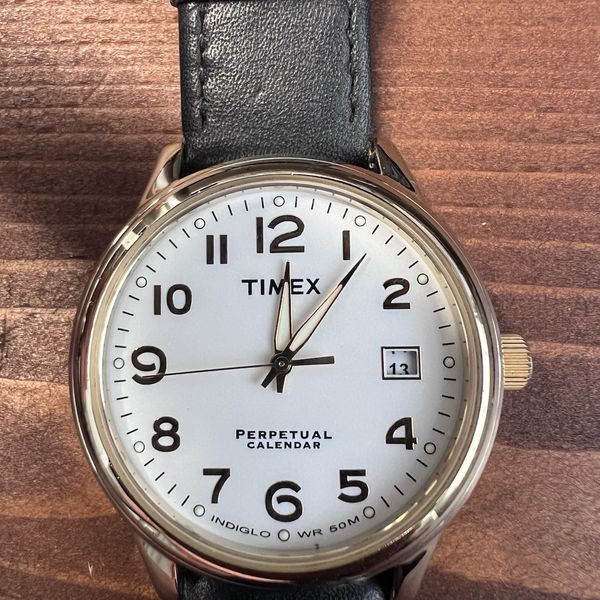 Timex Men's Indiglo Perpetual Calendar Quartz Watch | WatchCharts ...
