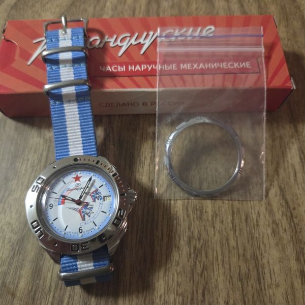 Vostok Komandirskie Mechanical Air Force Su-27 Dial With Extra Bezel ...