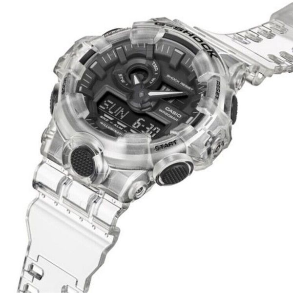 Casio Watch Men's G-Shock transparent,Ani-Digi resin GA-700 Series ...