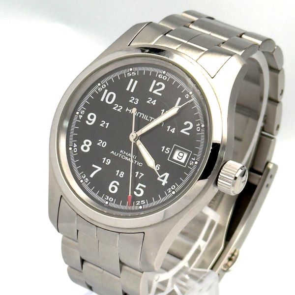 Hamilton Khaki Field H704450 Black Dial Automatic Men's Watch ...