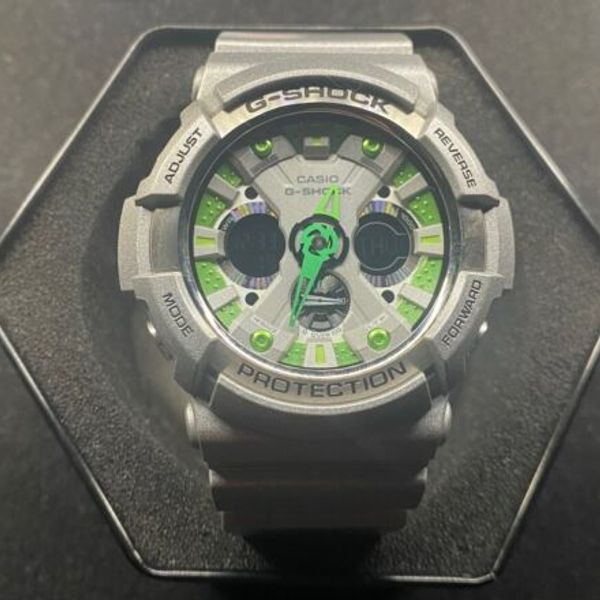 RARE CASIO G-SHOCK 30th ANNIVERSARY GA-200SH SILVER GREEN WATCH LIKE ...