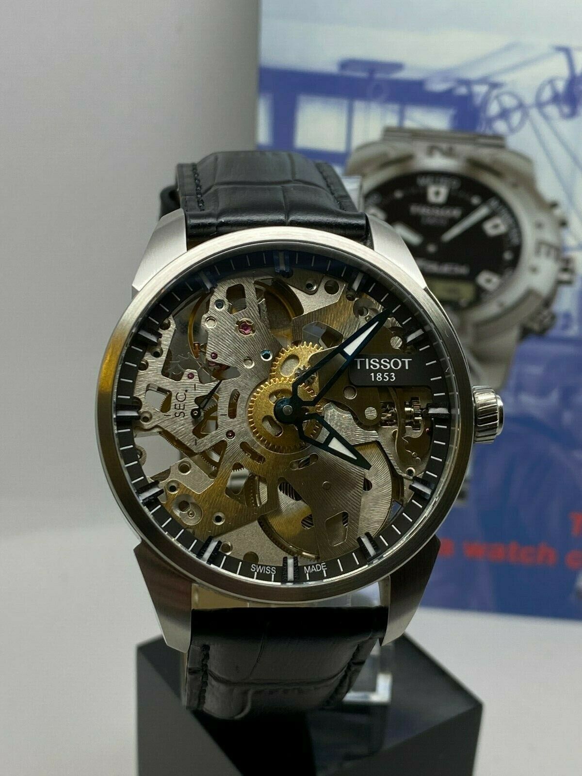 Tissot T-Complication Squelette Mechanical T070.405.16.411.00 Leather ...