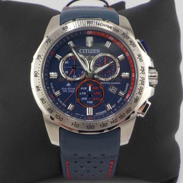 CITIZEN PROMASTER MX CHRONOGRAPH DUAL TIME BLUE DIAL MEN'S WATCH BL5571 ...