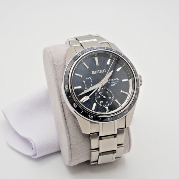 Seiko Presage Sharp Edge GMT Blue Dial Limited Edition Automatic Watch ...