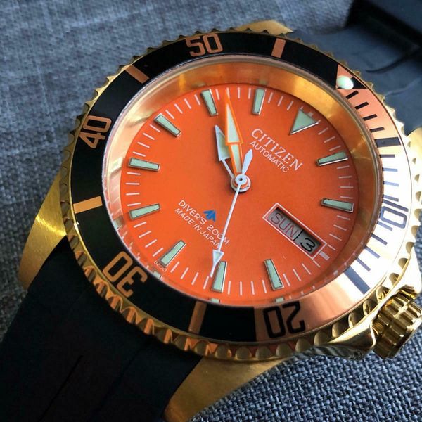 Citizen PROMASTER Orange Sports 200m 8200-824393 Gents Automatic Diver ...