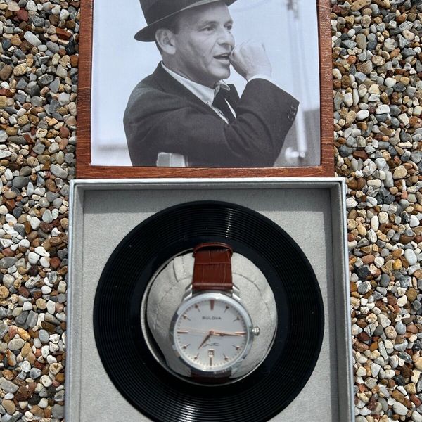 Bulova Frank Sinatra Stainless Steel Quartz Men's Watch 96B398 / NEW ...