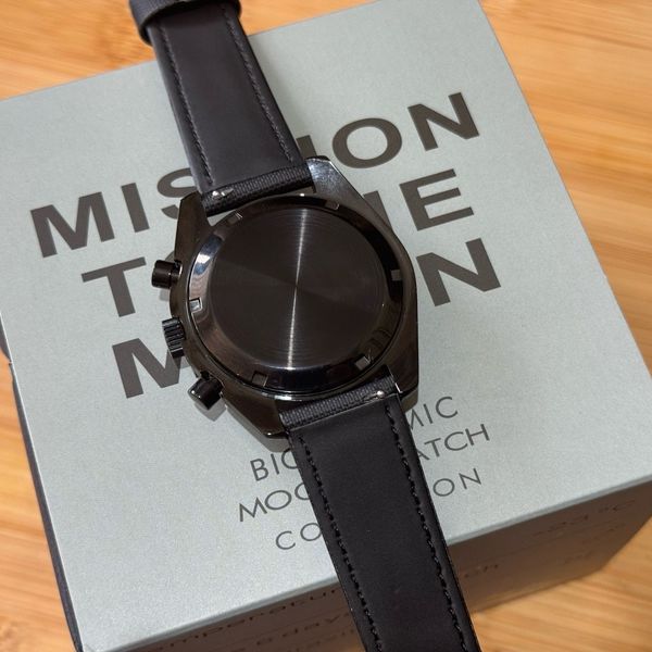 Swatch Omega Dark Side Of The Moon Black Stainless Steel Case Mod ...