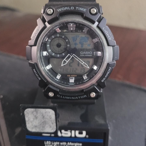 Casio AEQ200W-1AV, World TIme Watch, 100M, 5 Alarms, Chronograph, 100 ...